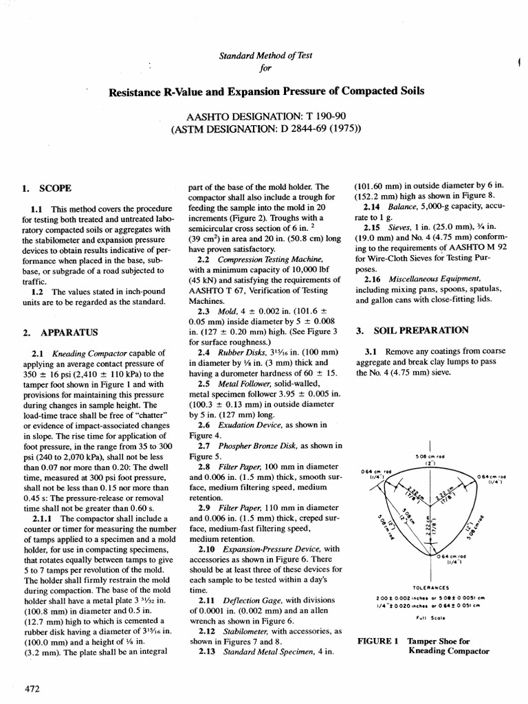 Aashto T-190-90 | PDF