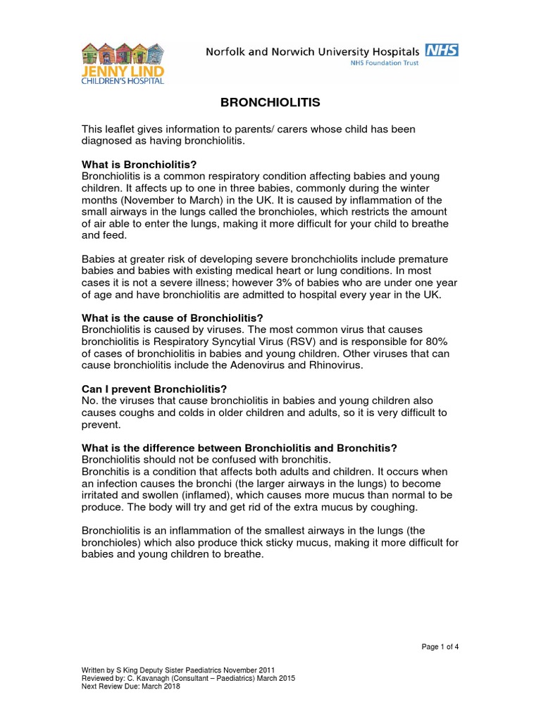 Bronchiolitis | Respiratory Tract | Bronchitis