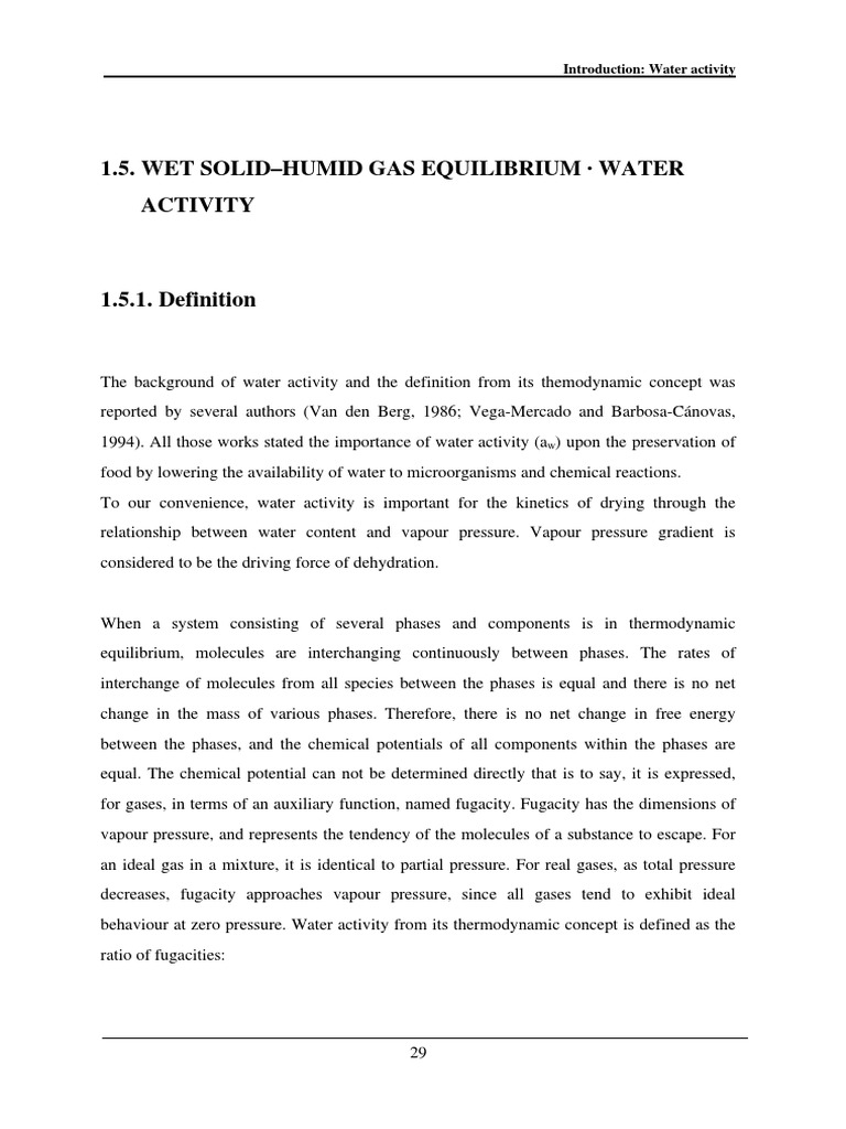 Introduction To Water Activity | PDF | Solubility | Adsorption