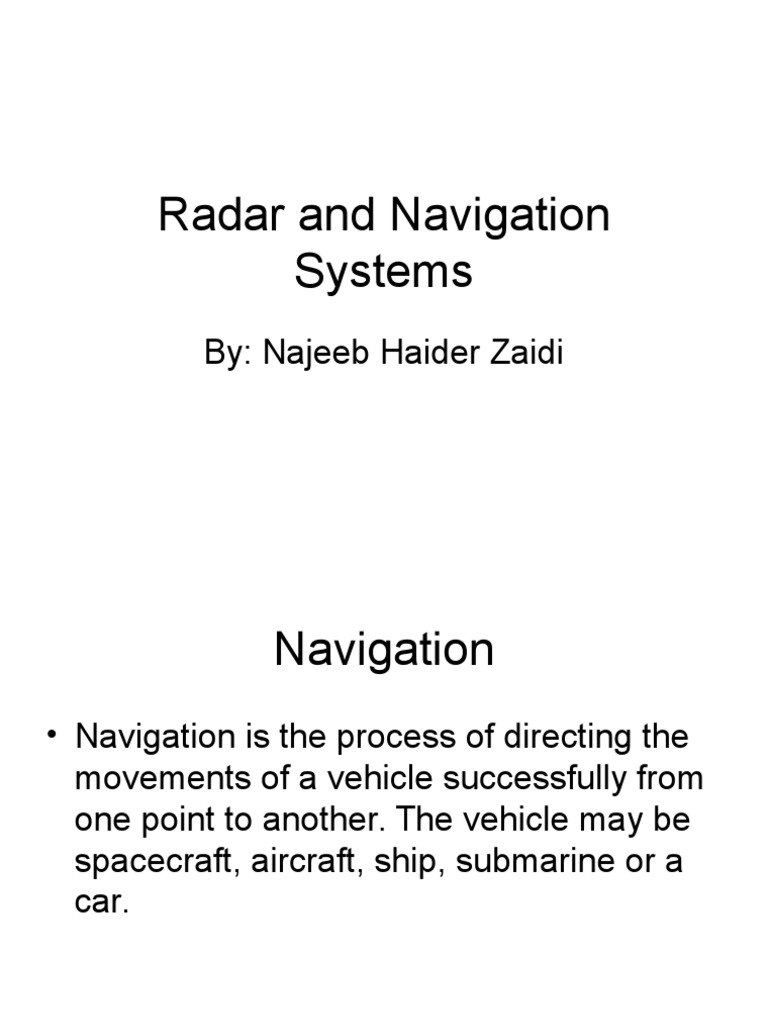 Radar and Navigation Systems | PDF | Radar | Antenna (Radio)