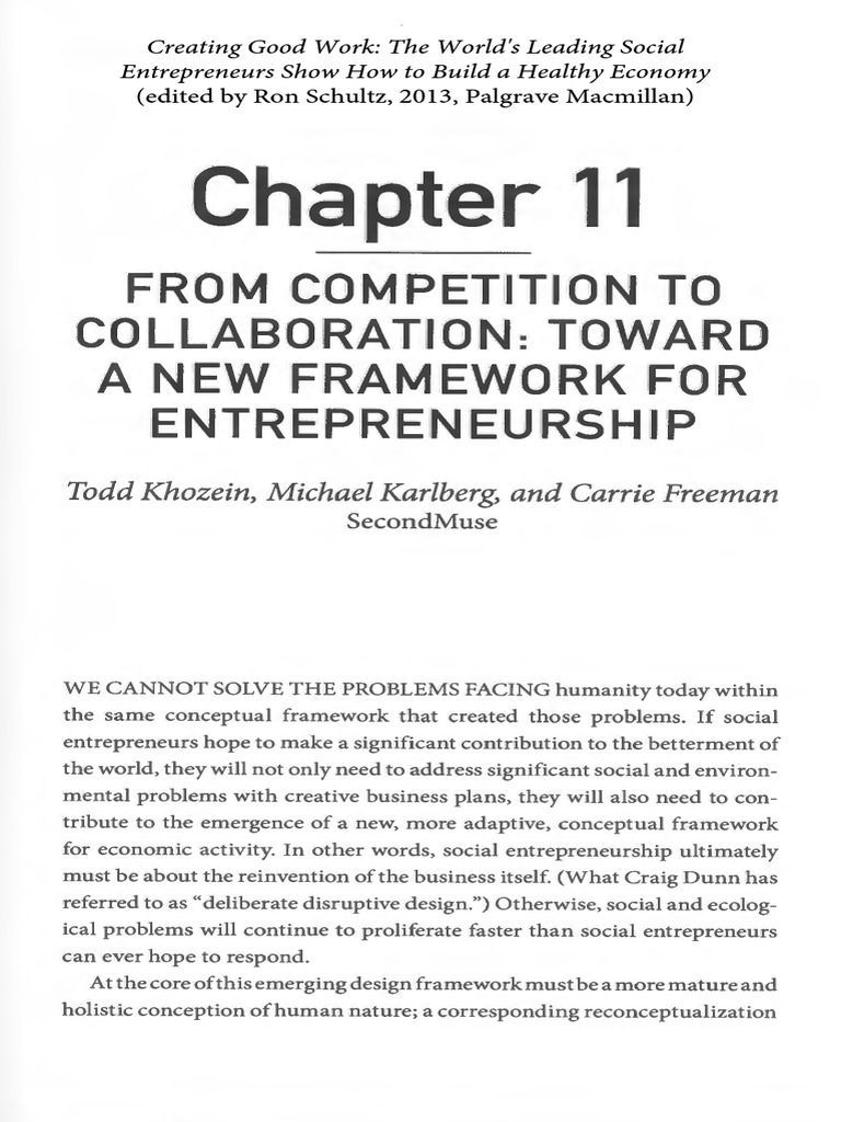 CGW-2M Collaboration Chapter | PDF | Competition | Social Entrepreneurship