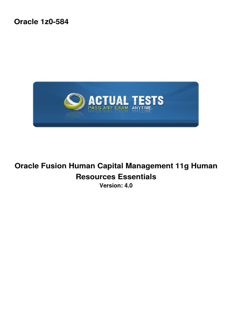Fusion HR - Exam Sample Questions | PDF | Oracle Database | Employment