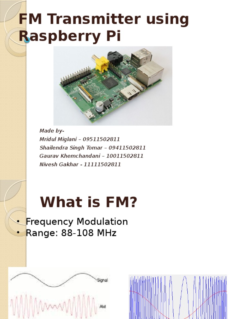 FM Transmitter Using Raspberry Pi | PDF