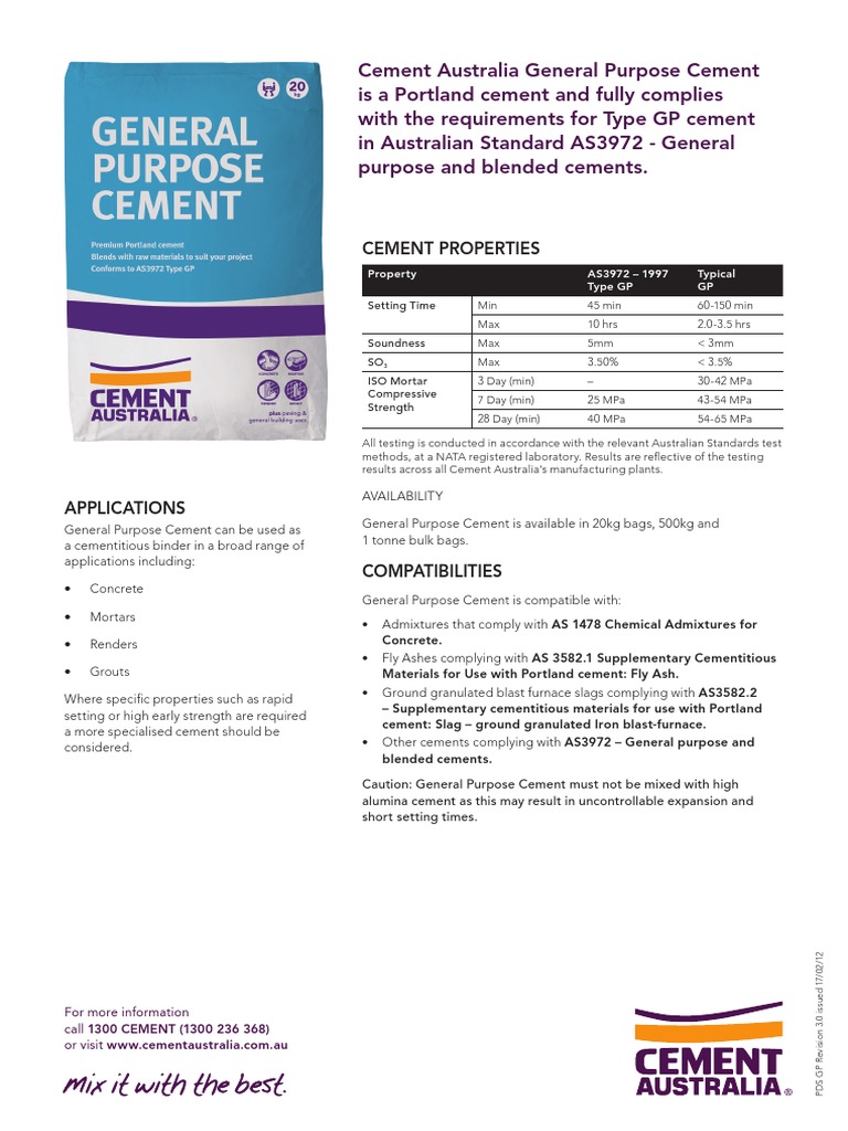 General Purpose Cement Overview | PDF | Concrete | Mortar (Masonry)