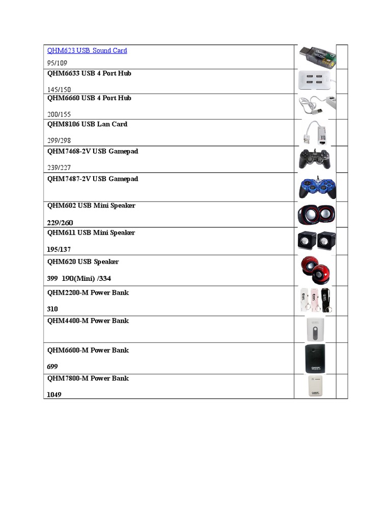 Quantum QHM623 USB Sound Card Overview | PDF | Games & Activities