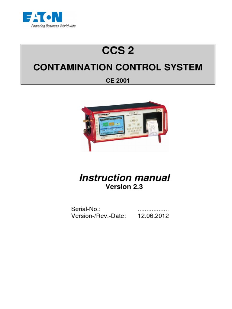 Internormen-Eaton - CCS 2 Contamination Control System - Manual v2.3 ...