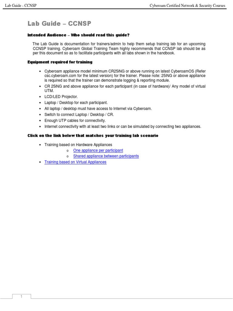 Lab Guide - CCNSP | PDF | Ip Address | Gateway (Telecommunications)