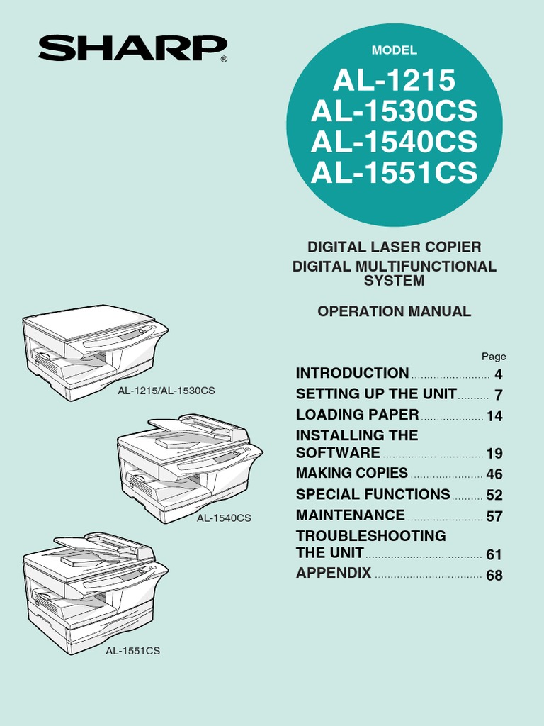 manuales impresoras sharp 1215_1530_1540_1551 | Microsoft Windows ...