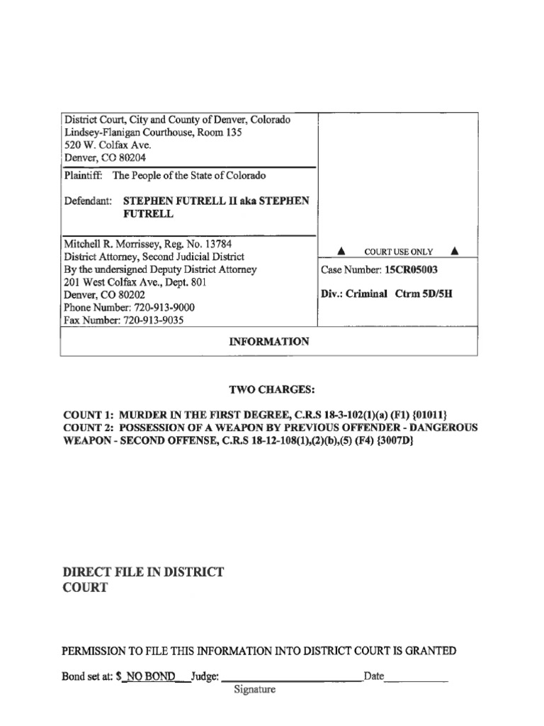 Stephen Futrell Arrest Affidavit | PDF