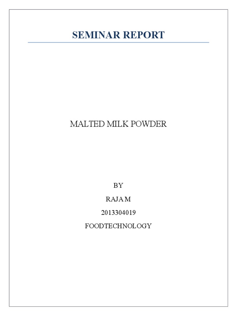 Malted Milk Powder | PDF | Malt | Powdered Milk