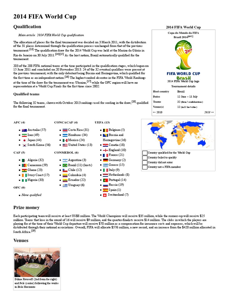 2014 FIFA World Cup Overview | PDF | Fifa World Cup | International ...