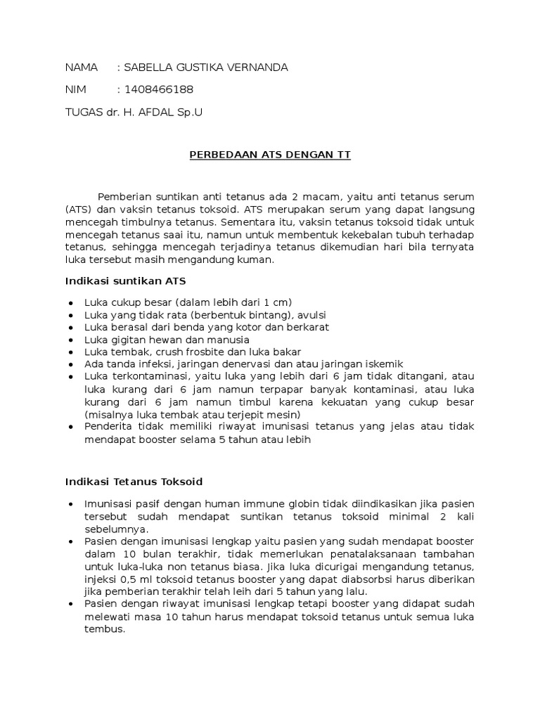 ATS Dan TT | PDF | Pengembangan Diri | Kesehatan Holistik