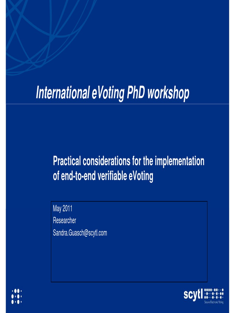 Practical Considerations For The Implementation of End To End ...