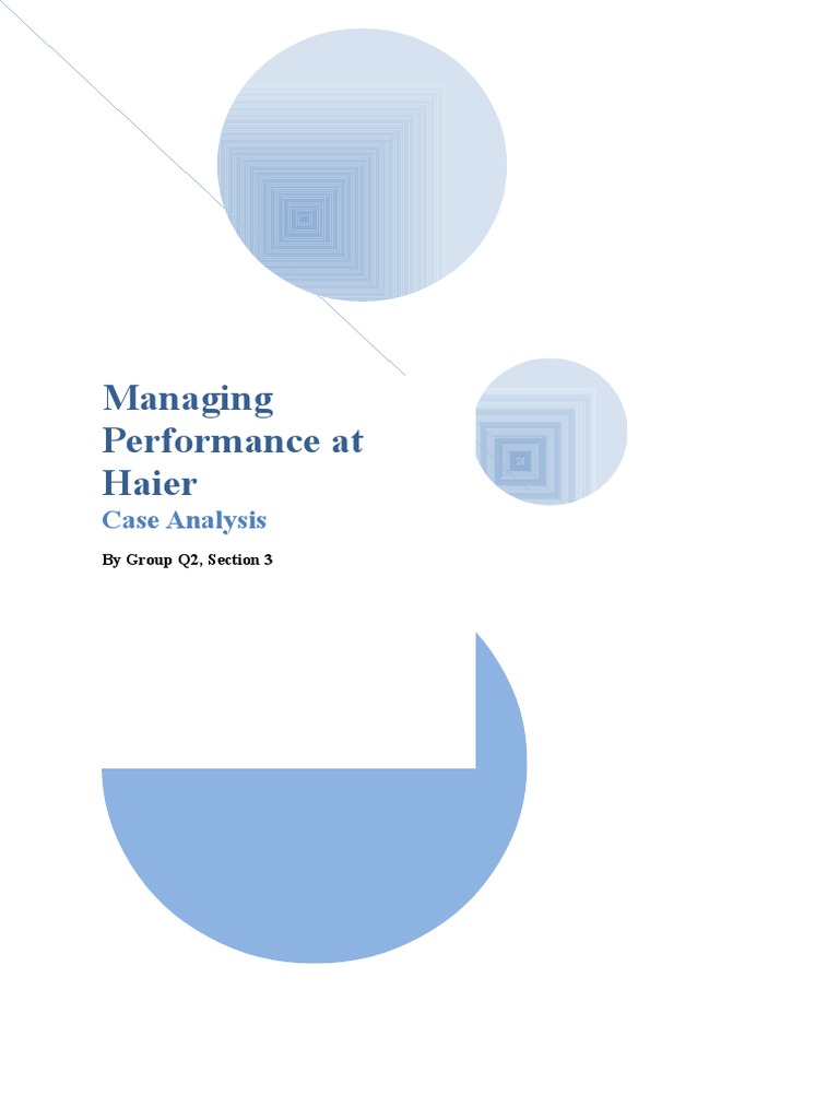 Haier Performance Management | PDF | Performance Management | Market ...