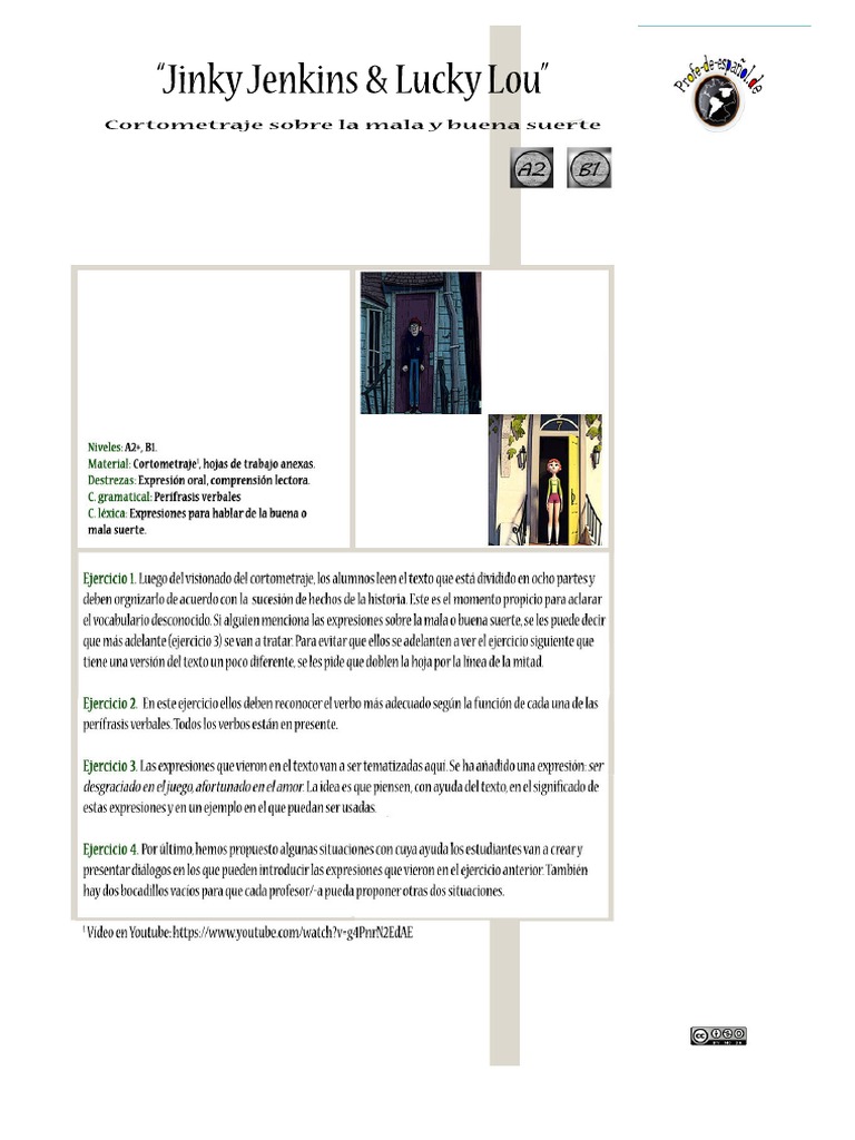Jinky-Jenkins & Lucky Lou-Cortometraje | PDF