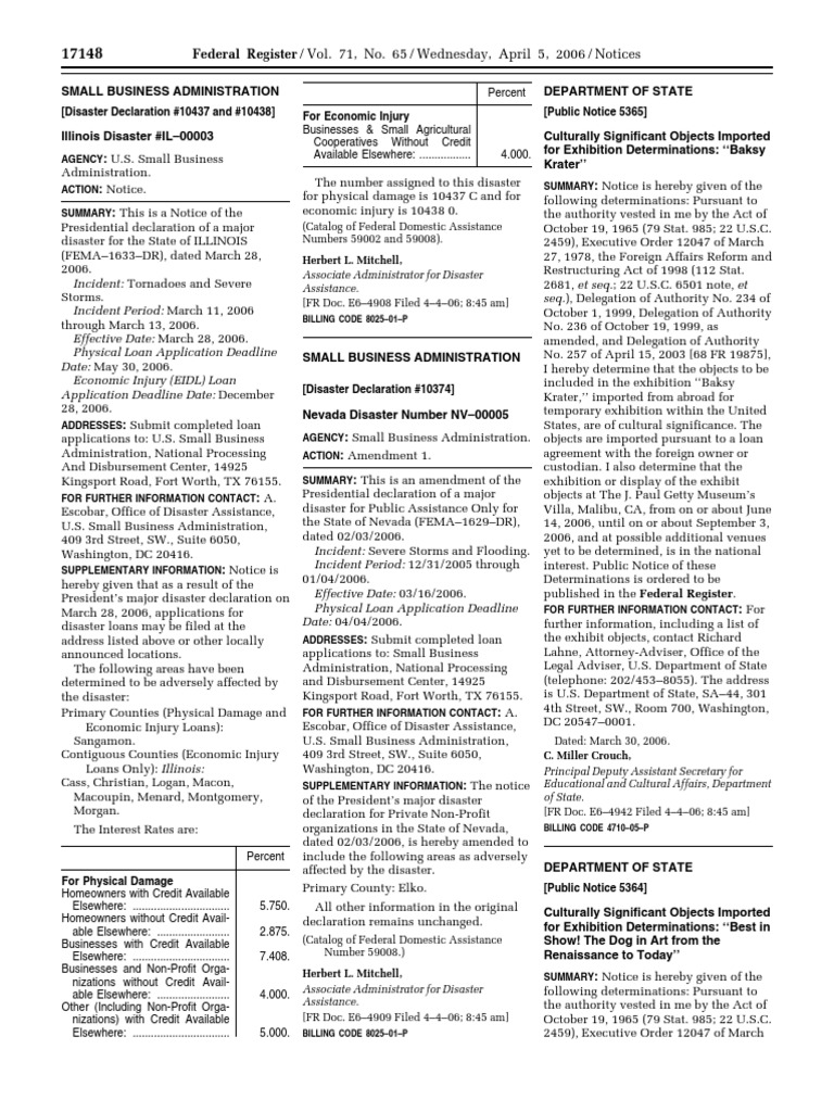 Notice: Culturally Significant Objects Imported For Exhibition ...