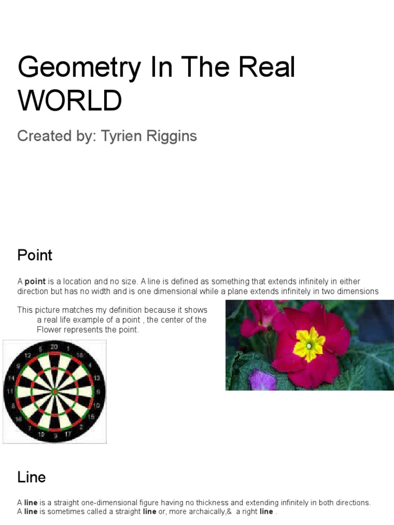 Plane Geometry Real Life Example