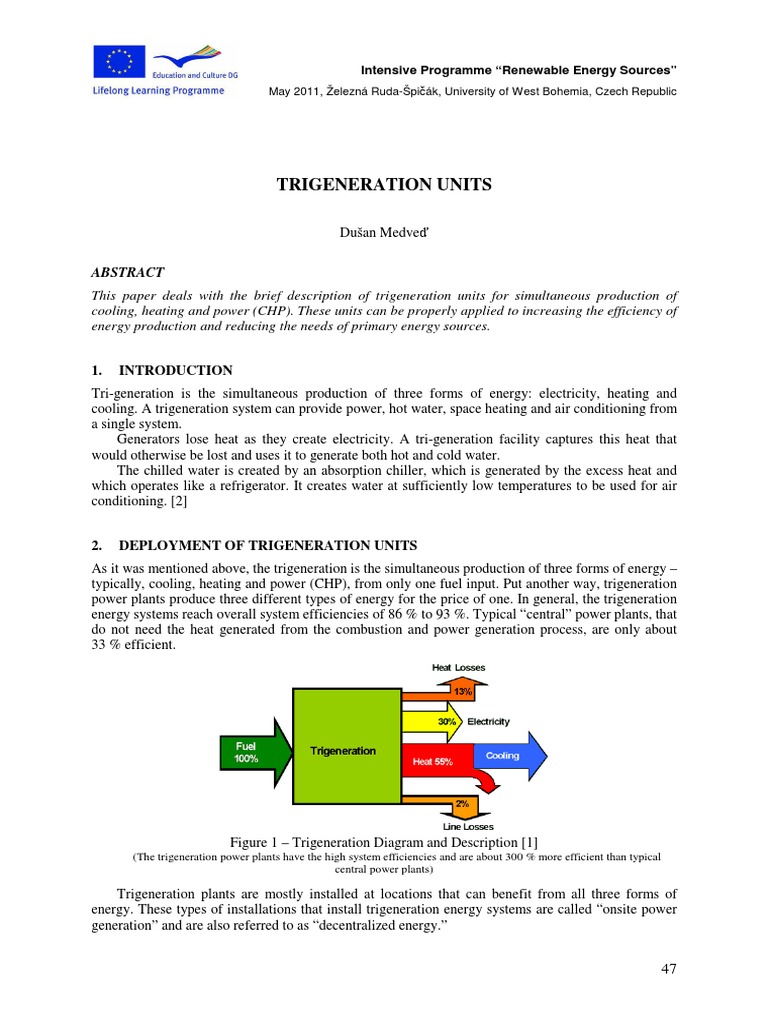Trigeneration Systems Overview | PDF | Cogeneration | Refrigeration