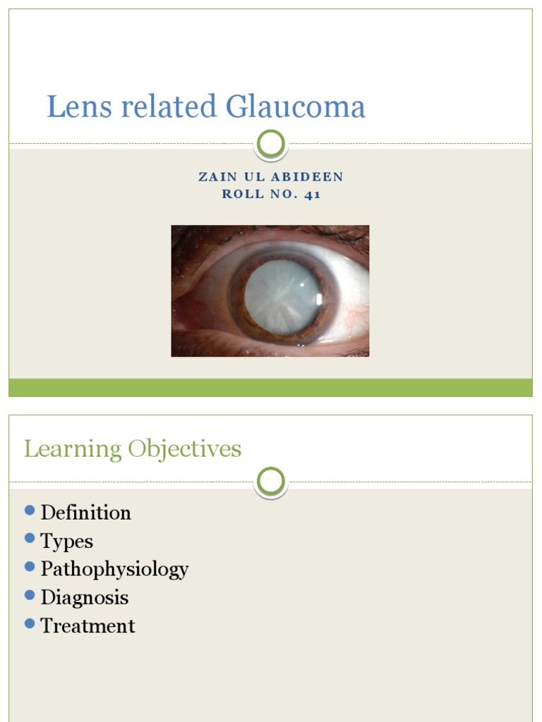 Lens Related Glaucoma | Download Free PDF | Glaucoma | Cataract