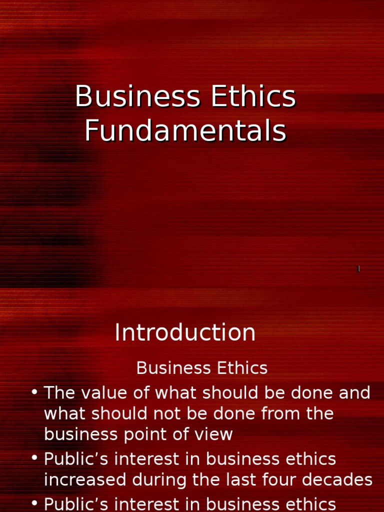 Lecture1 Business Ethics Unit 1 Introduction Business Ethics | PDF | Business Ethics | Norm (Social)