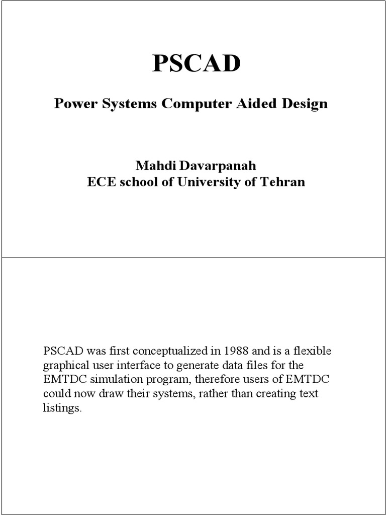 PSCAD Training 4 | PDF | Electrical Impedance | Electromagnetism