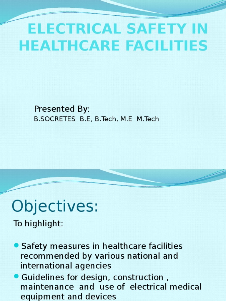 Electrical Safety in Healthcare Facilities | PDF | Electric Shock | Safety
