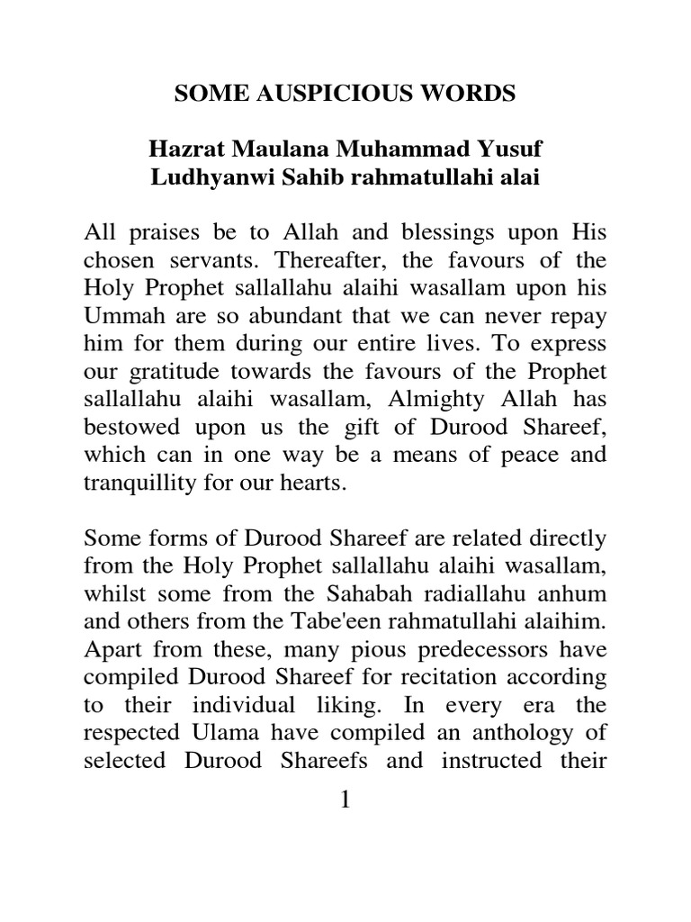 Salaat O Salaam by Shaykh Yusuf Motala | Download Free PDF | Sahabah | Surah