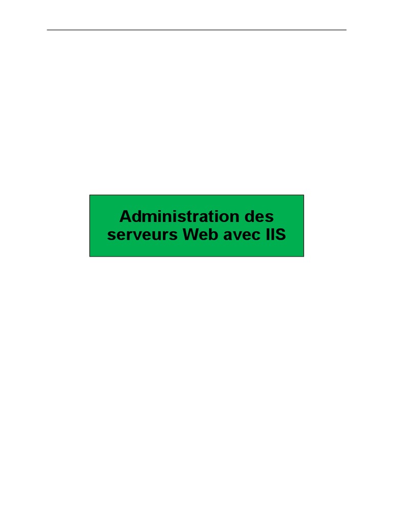 Administration Des Serveurs Web | PDF | Business
