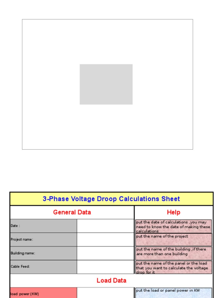 Three Phase Voltage Drops Calculations Voltage Drop Calculation For