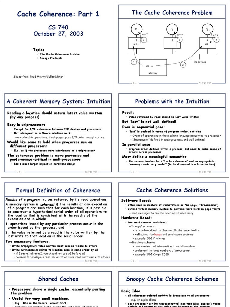 Understanding Cache Coherence Protocols | PDF | Cache (Computing ...