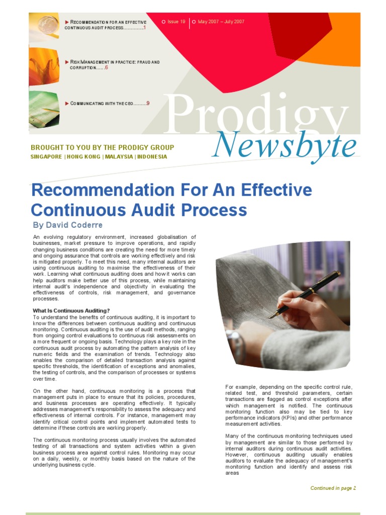Recommendation For An Effective Continuous Audit Process ..1 | Download ...