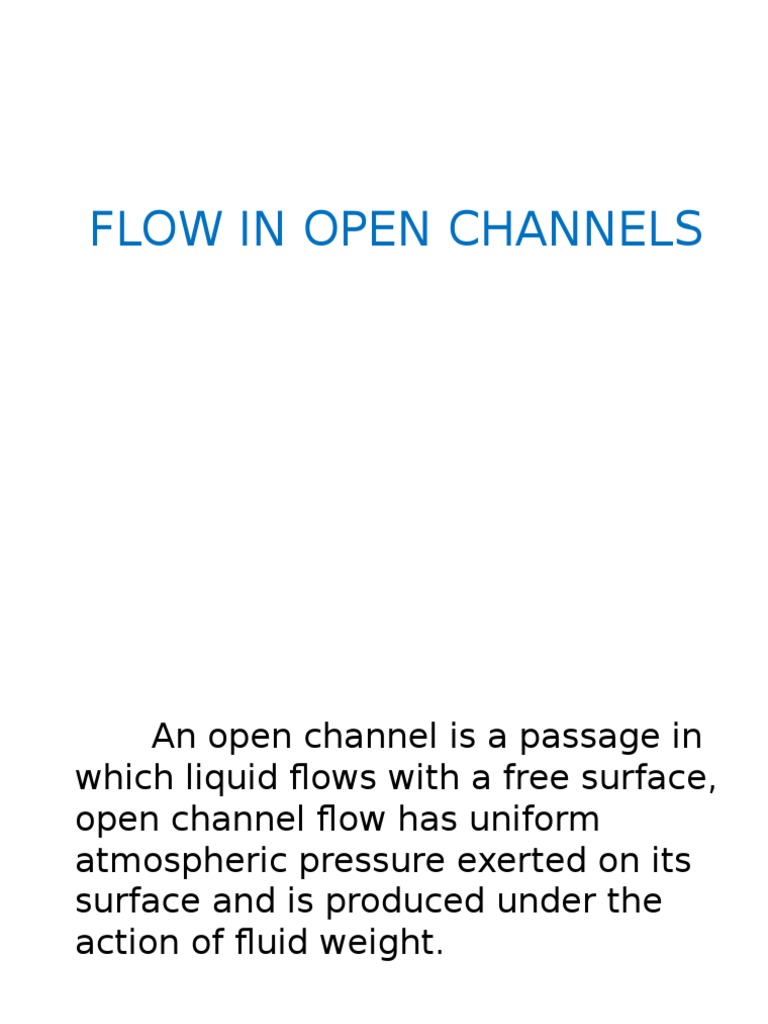 Types and Properties of Open Channel Flow | PDF | Fluid Dynamics ...