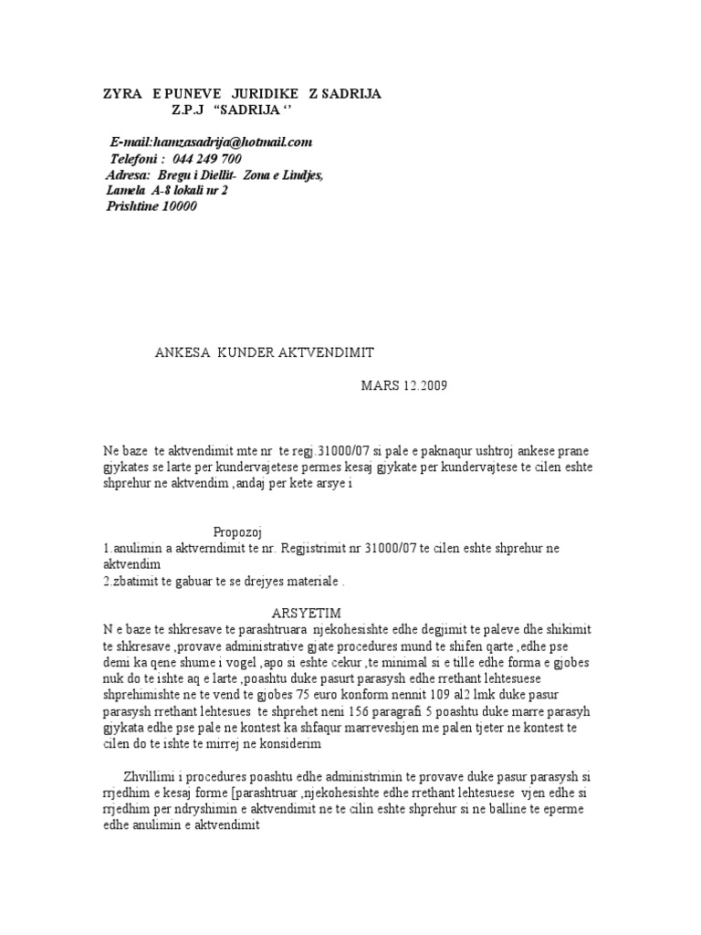 Ankesa Kunder Aktvendimit | PDF