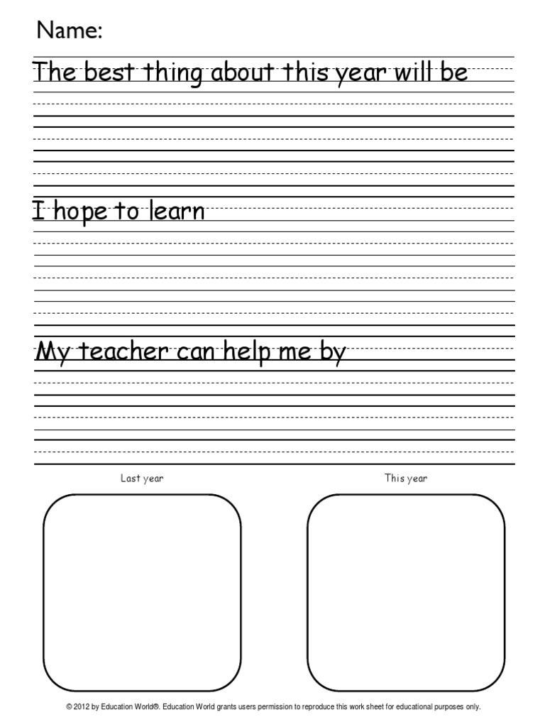 Student Reflection Worksheet | PDF | Career & Growth | Language Arts ...