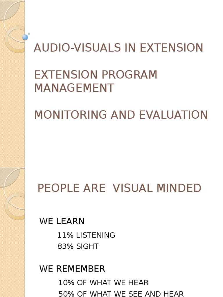 Audio-Visuals in Extension | PDF | Well Being | Psychology
