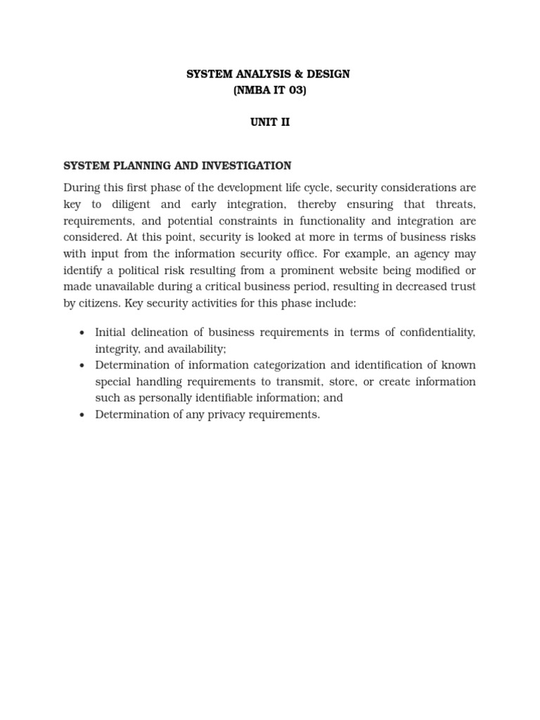 Sad Notes Unit Three | PDF | Feasibility Study | Intelligence Analysis