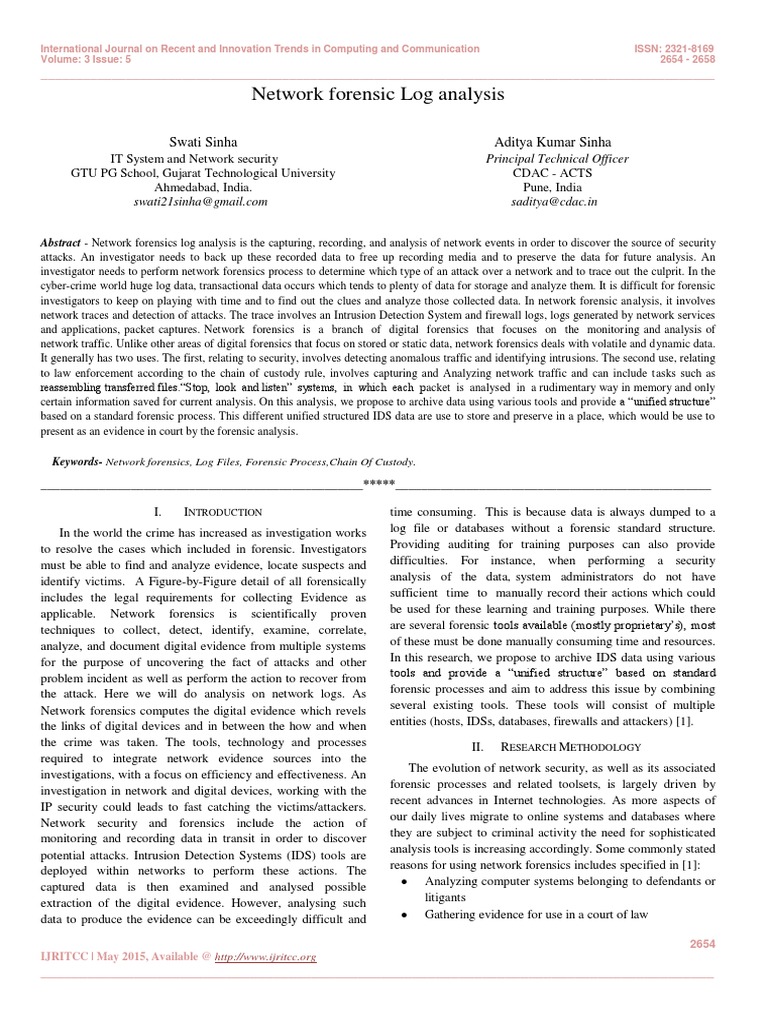 Network Forensic Log Analysis | PDF | Digital Forensics | Computer Network