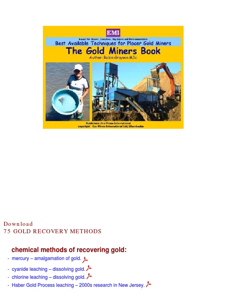 75 Gold Recovery Methods | PDF | Gold Mining | Gold