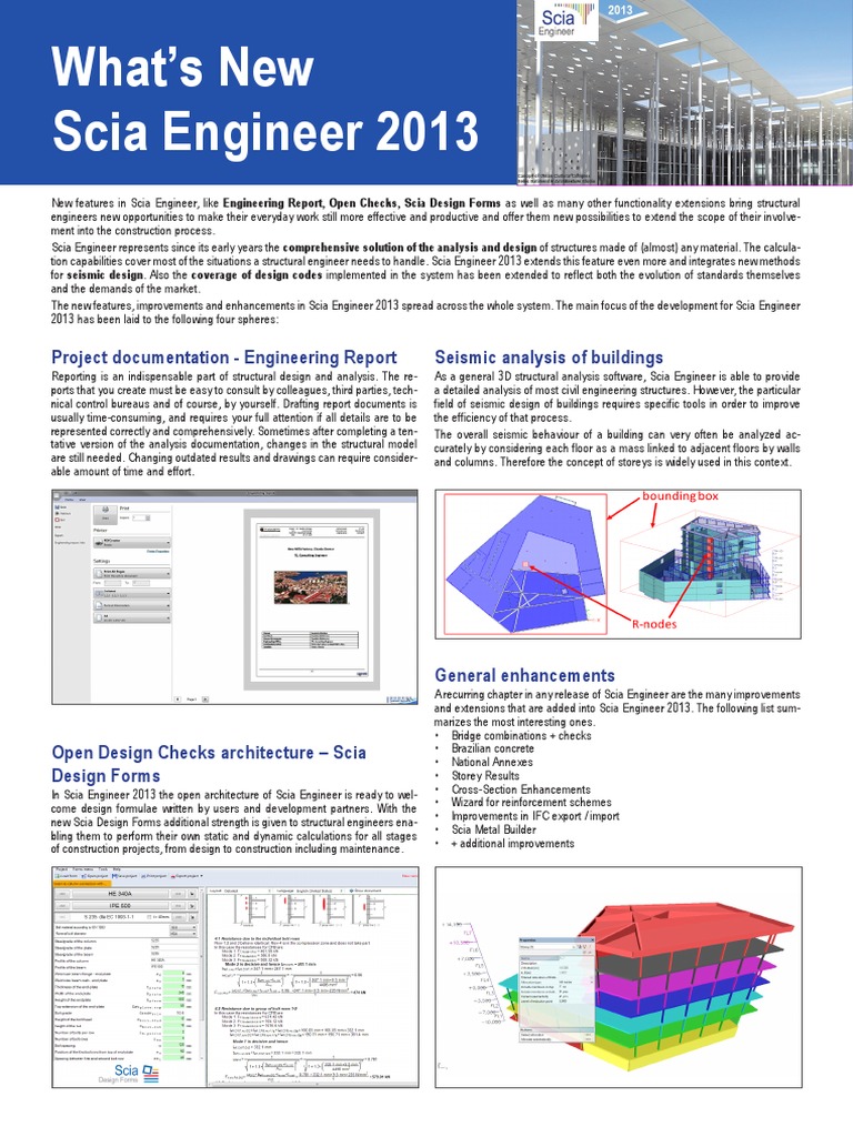 What's New Scia Engineer 2013: Project Documentation - Engineering Report Seismic Analysis of ...
