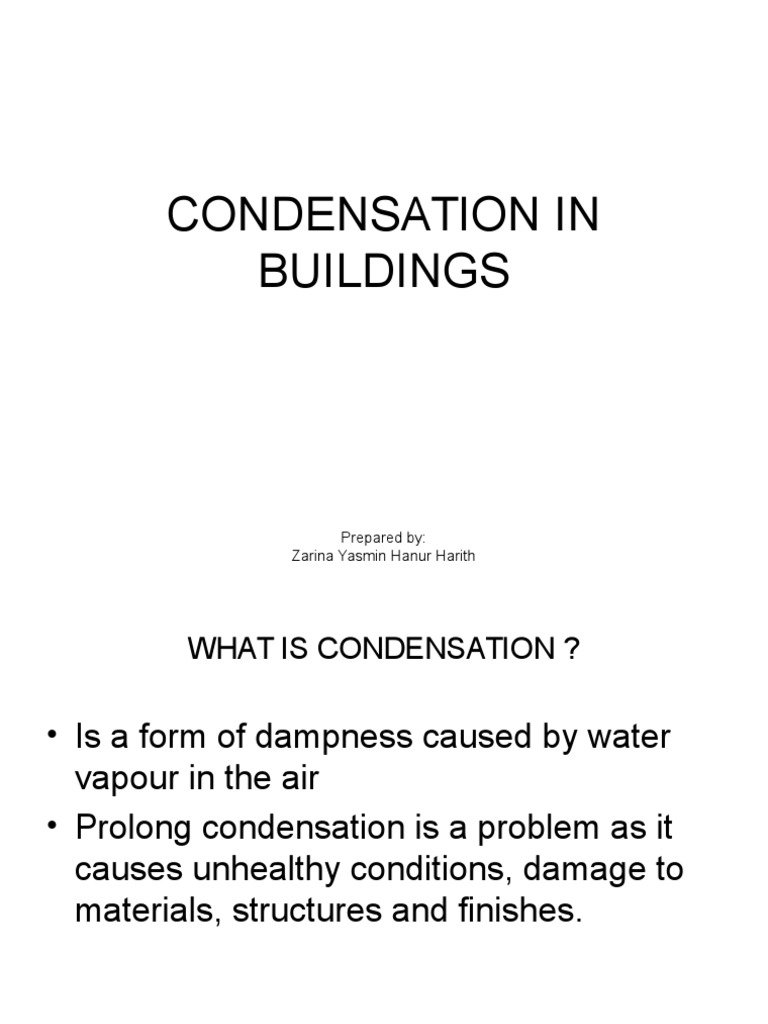 Condensation in Buildings | PDF | Condensation | Water Vapor