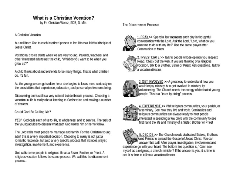 Understanding Christian Vocation Choices | PDF | Minister (Christianity ...