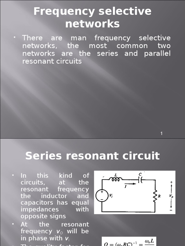 Frequency Selective Networks | PDF | Electrical Impedance | Electronic ...