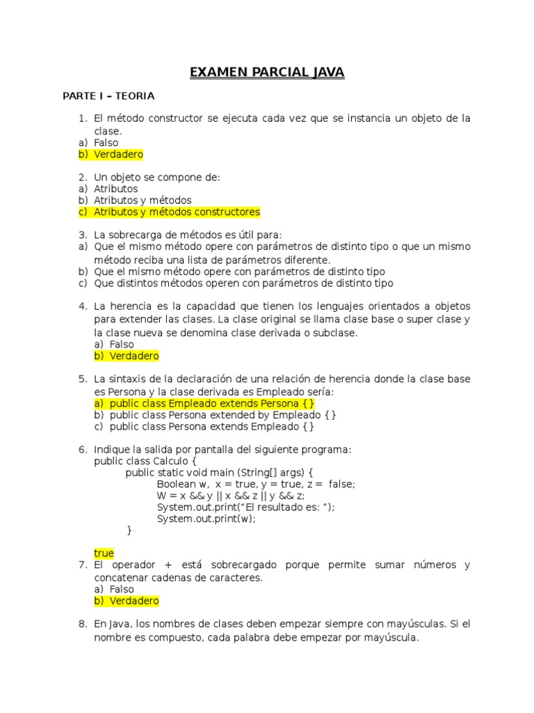 Examen | PDF | Java (lenguaje de programación) | Herencia (Programación Orientada a Objetos)