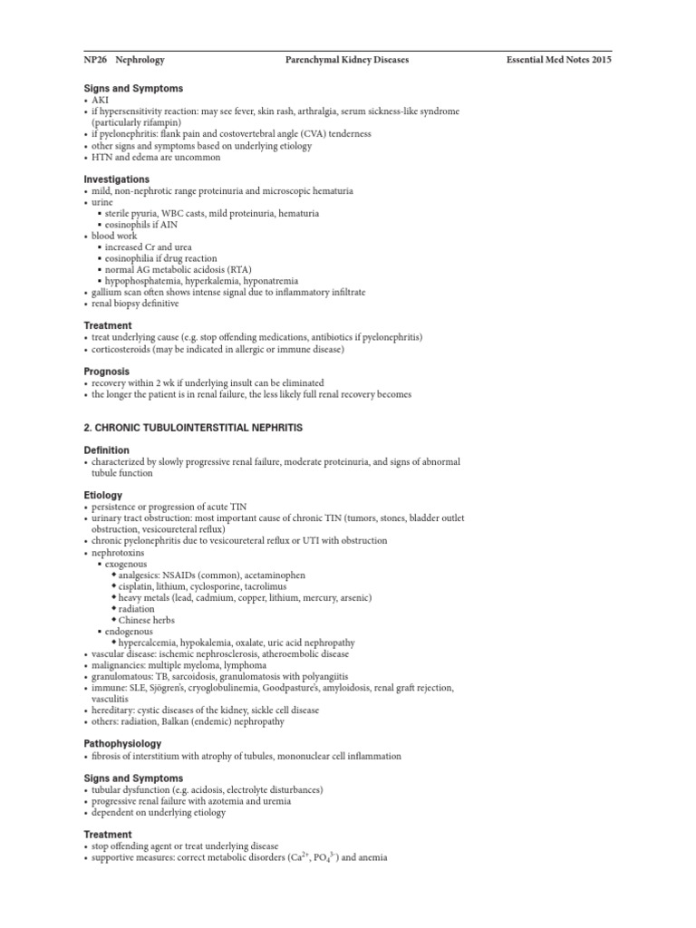Toronto Notes Nephrology 2015 26 | PDF | Kidney Disease | Nephrology
