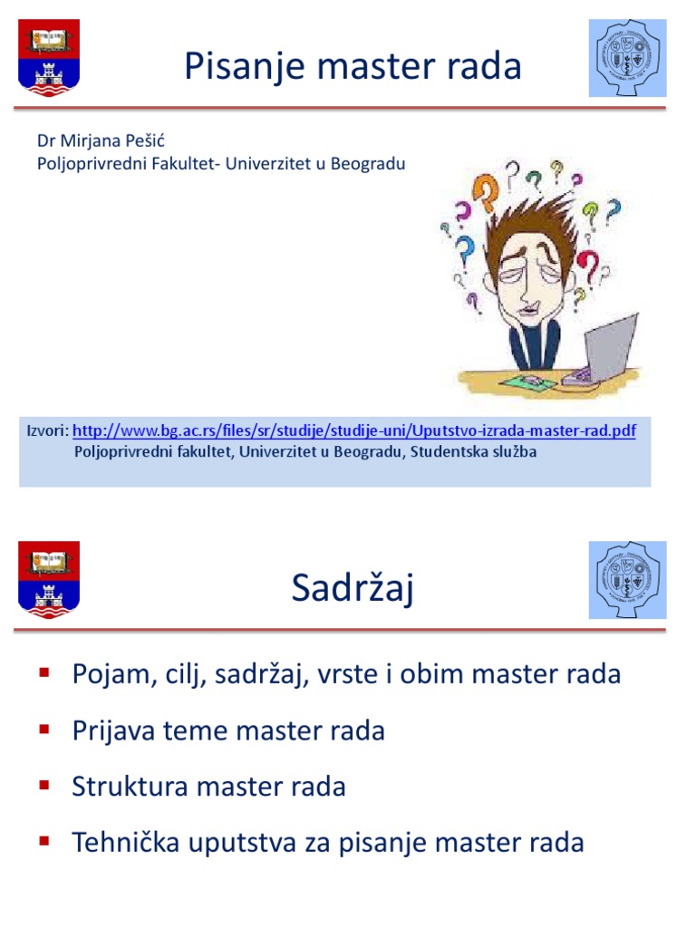 Pisanje Master Rada | PDF