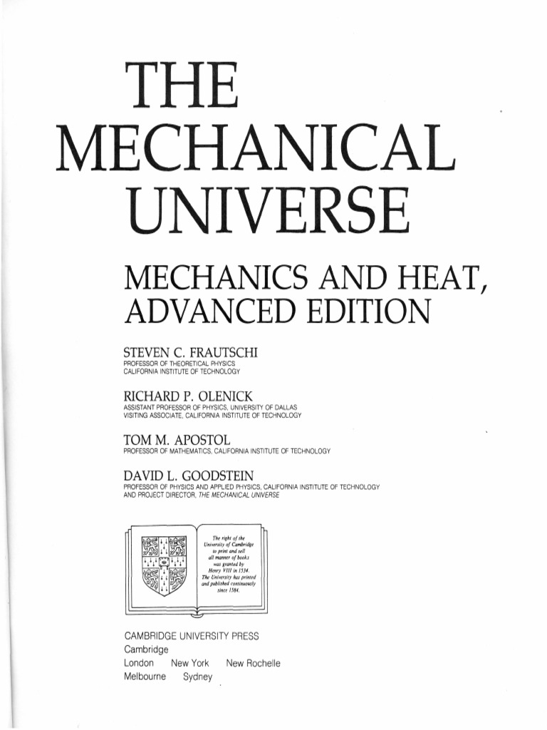 Mechanical Universe: Mechanics & Heat | PDF | Force | Momentum