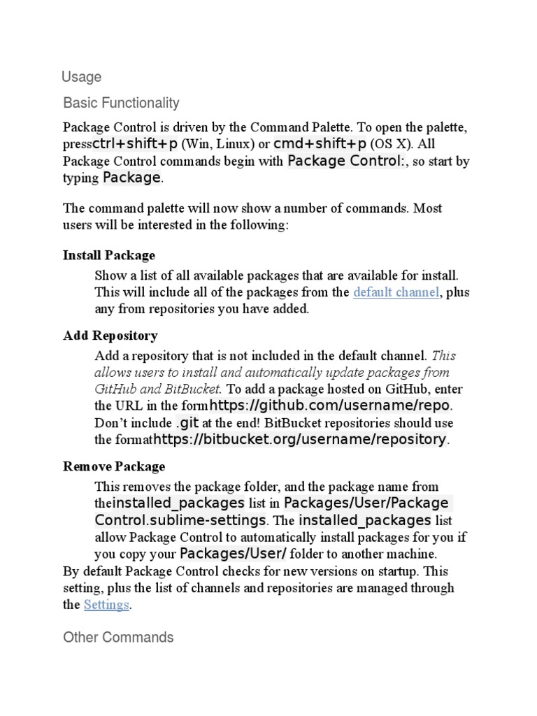 Usage Basic Functionality: Install Package | Download Free PDF ...