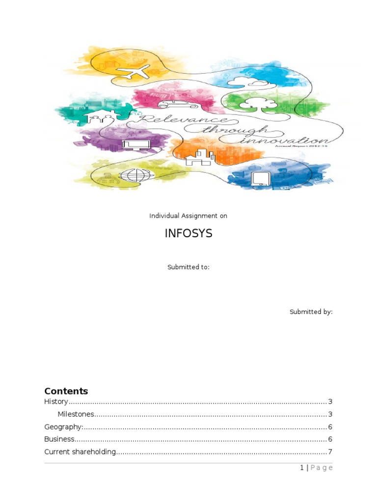 Infosys: Individual Assignment On | PDF | Banks | Business