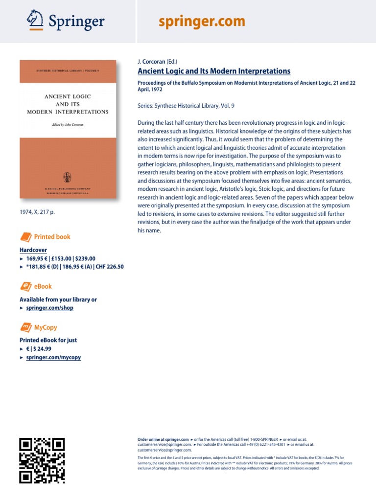 Ancient Logic and Its Modern Interpretation | PDF | Foreign Language ...