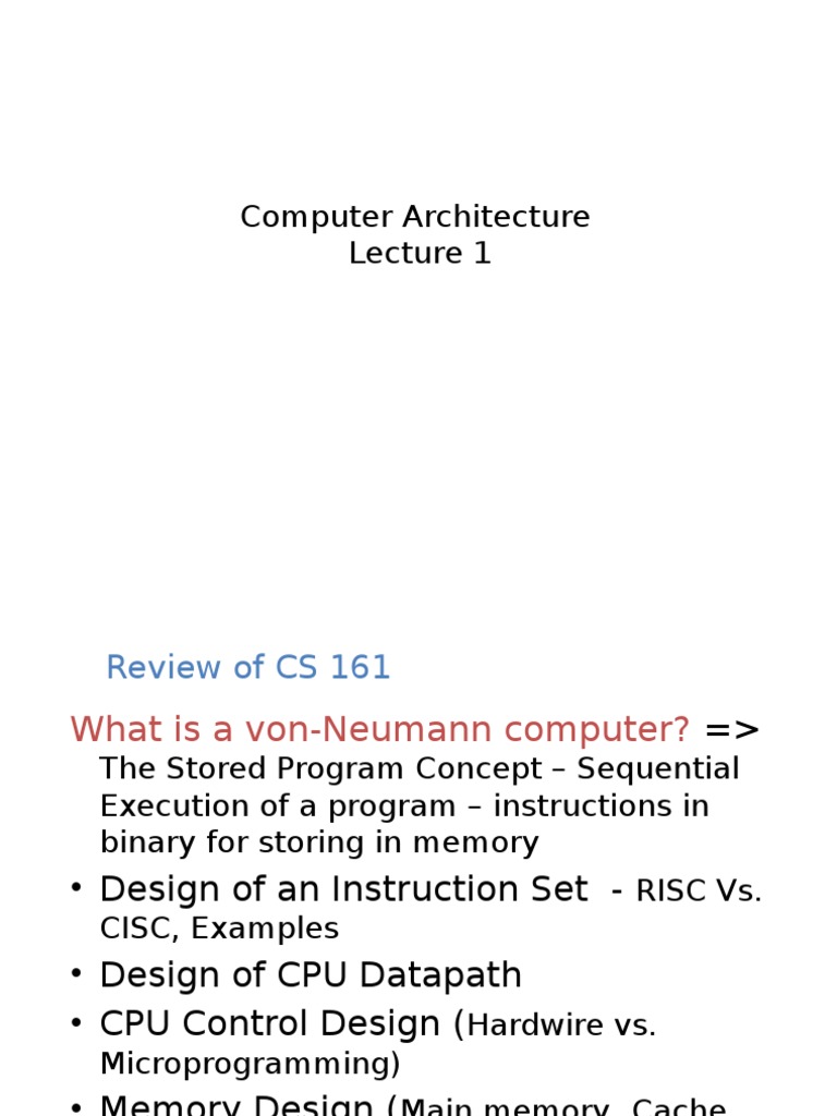 Computer Arch | PDF | Instruction Set | Central Processing Unit